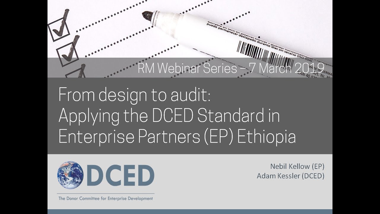 DCED Webinar: Applying the DCED Standard for RM in EP Ethiopia, 7 March ...