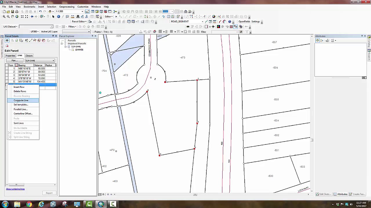 ArcGIS Parcel Fabric Editing #10- Edit Radius of a Culdesac - YouTube