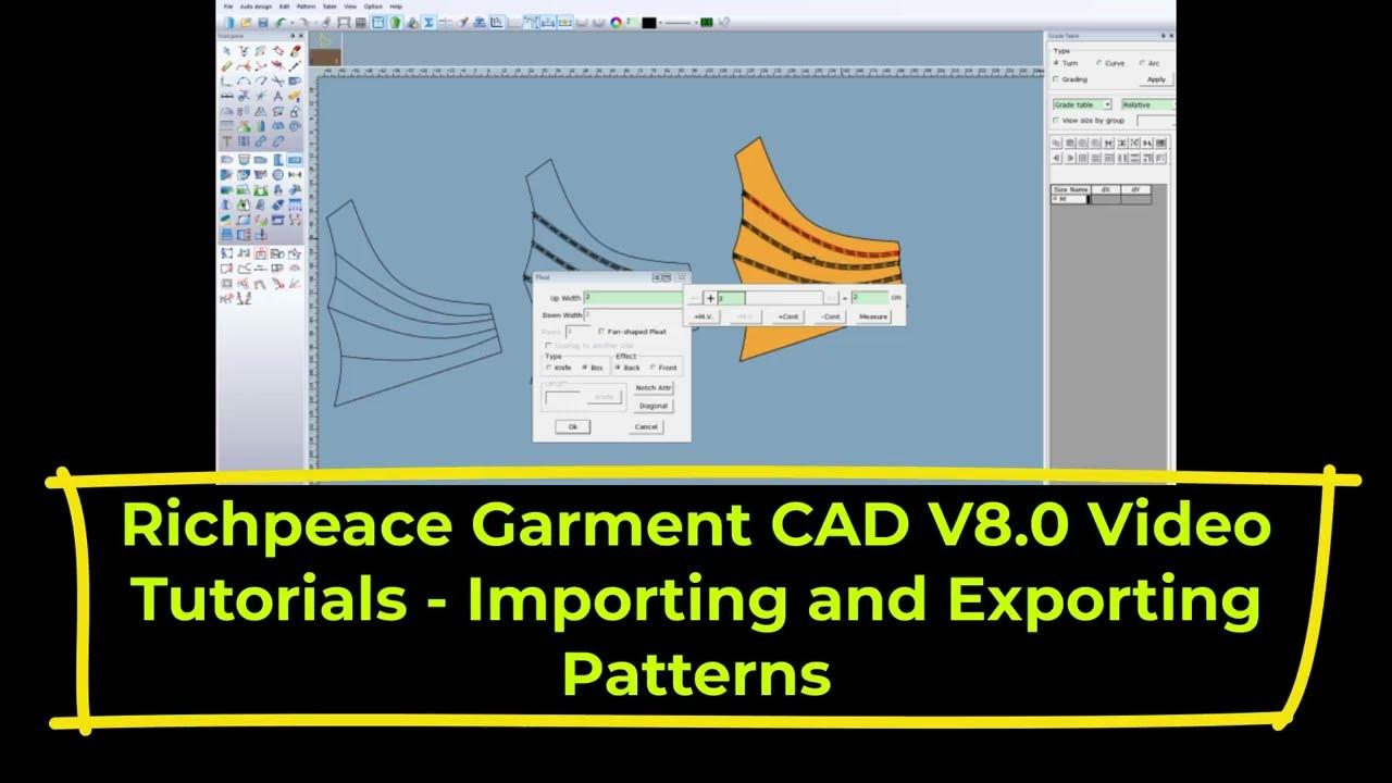Richpeace Garment CAD V8.0 Video Tutorials - Importing and Exporting Patterns - YouTube