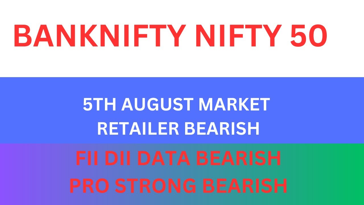Nifty Prediction and Bank Nifty Analysis for Monday | 5 August 24 ...