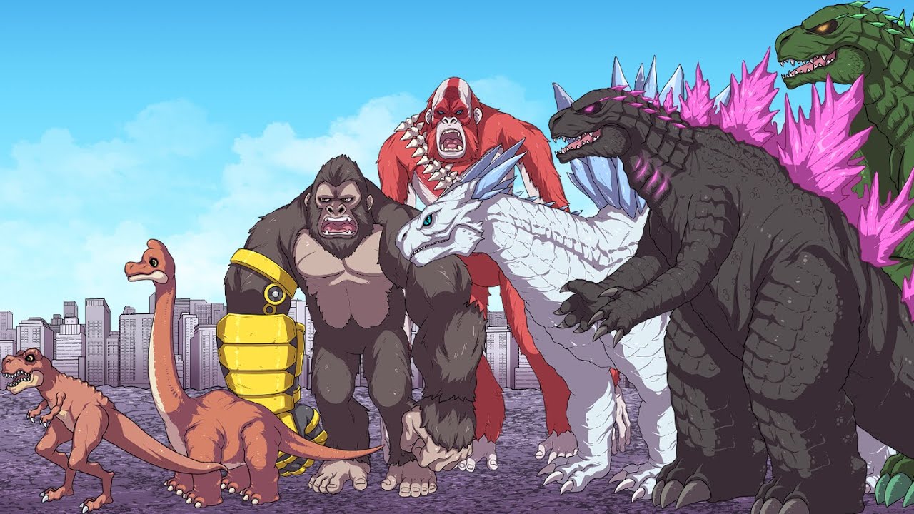 GODZILLA & Dinosaur Monster Size Comparison Animation - YouTube