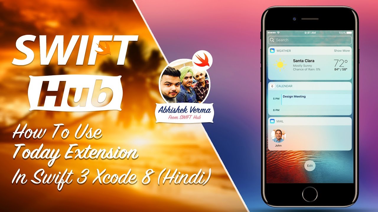 How To Use Today Extension In Swift 3 Xcode 8 Hindi Youtube