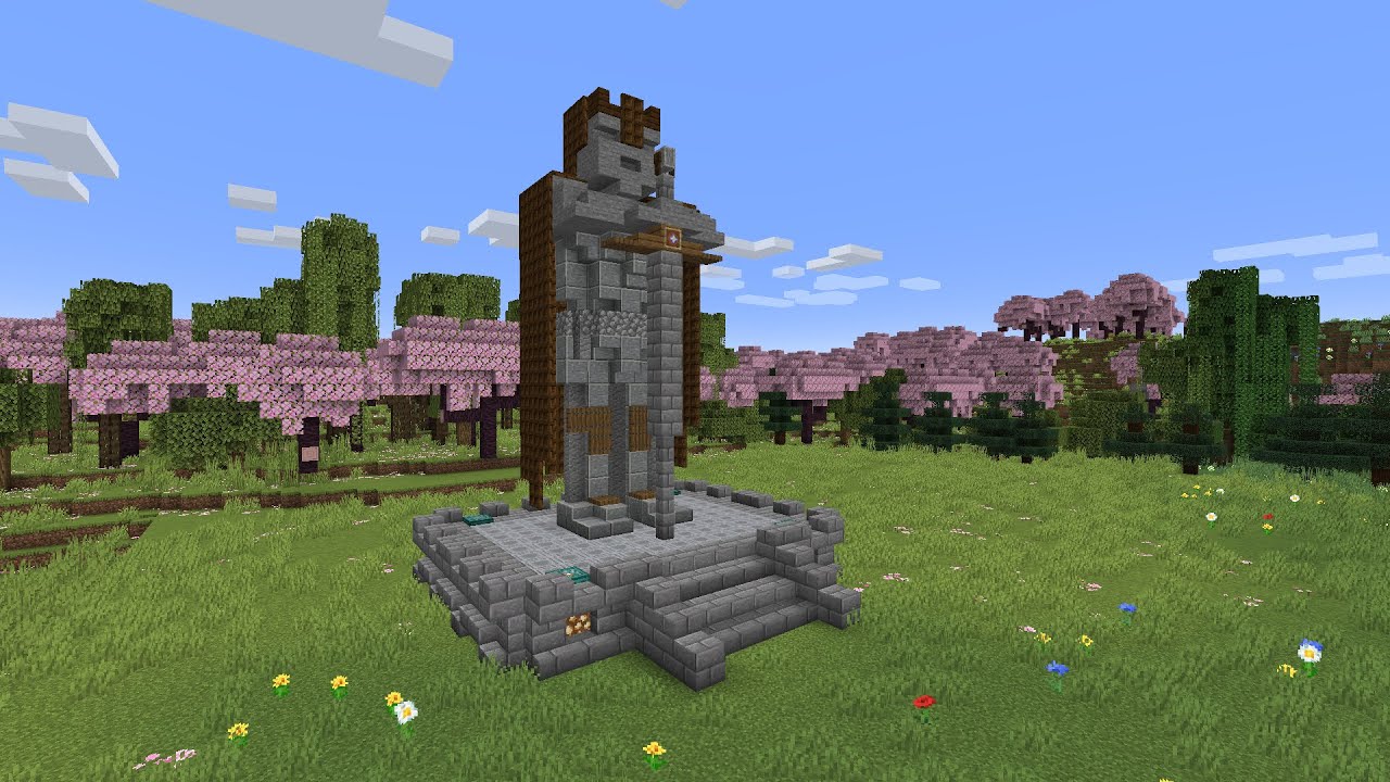 Construindo a estátua do rei "Remake" 🏰👑 (Minecraft: Tutorial ...