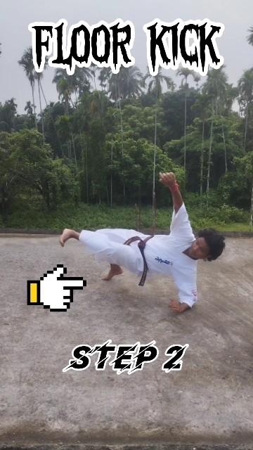 Karate floor kick 🥋👈🏻👊 #sports #youtubeshorts #trending #shorts # ...