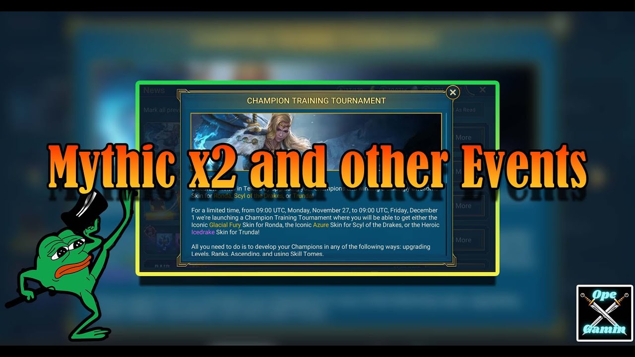 Double your chance to get a mythic and other Events [Raid: Shadow ...