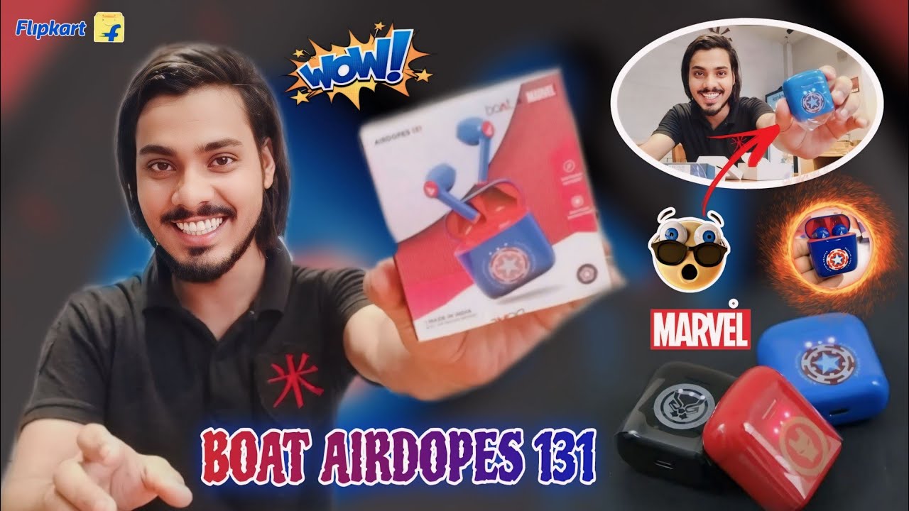 Boat Airpodes 131 Marvel Edition Unboxing And Review In Hindi👍💯// - YouTube
