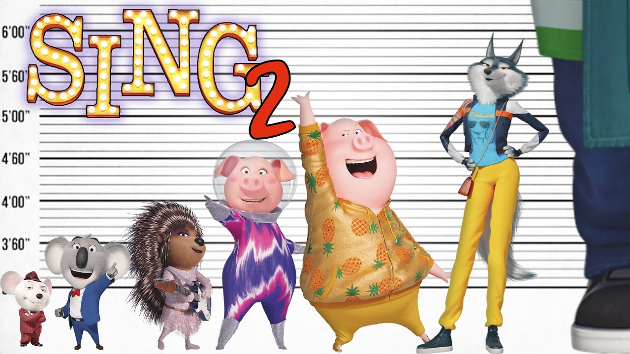 Película Sing 2 - Comparación de tamaños | Personajes más grandes del ...