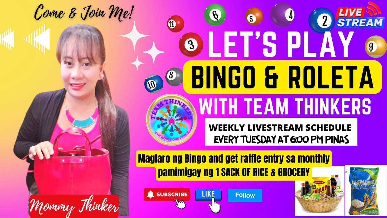 Bingo & roleta -Pasok na and get entry raffle for 1 sack rice & grocery ...