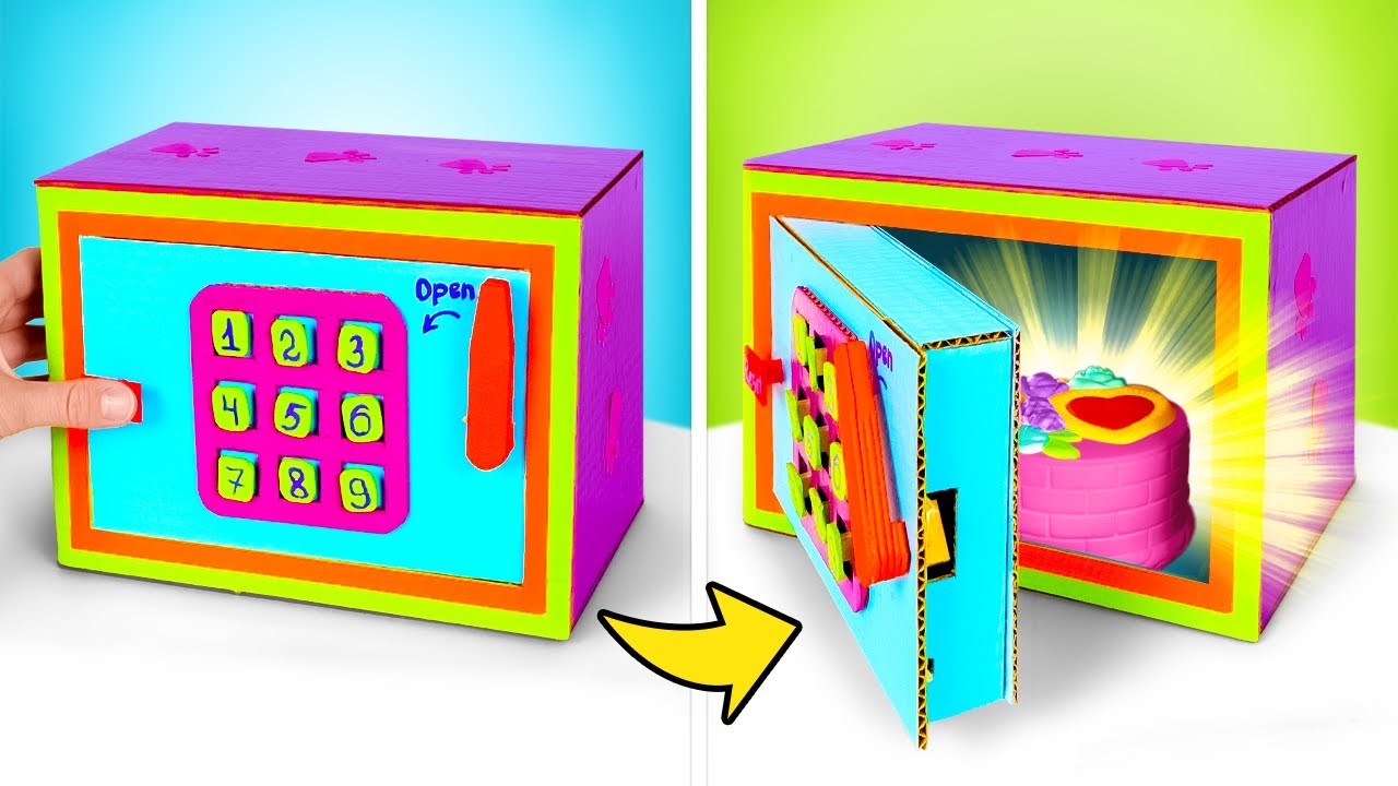 DIY Code Lock Safe From Cardboard - YouTube