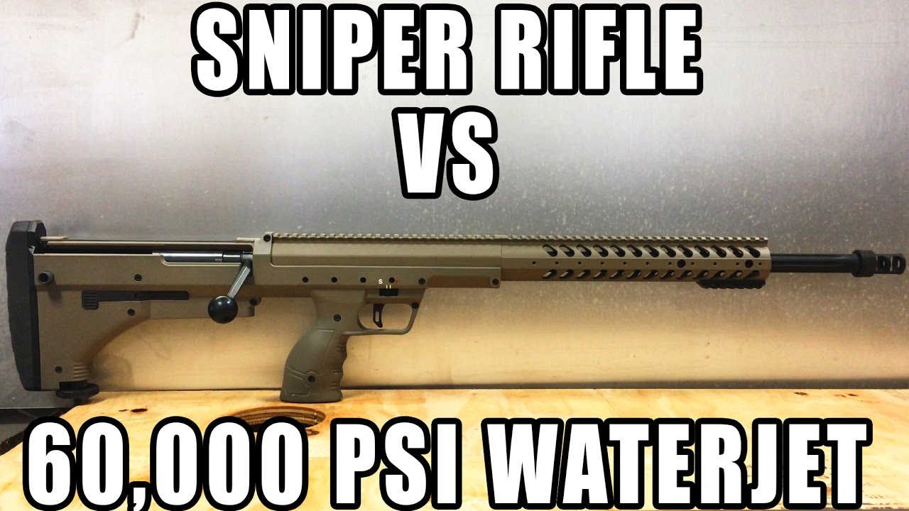Desert Tech Sniper Rifle cut in half with 60,000 PSI Waterjet Cutter ...