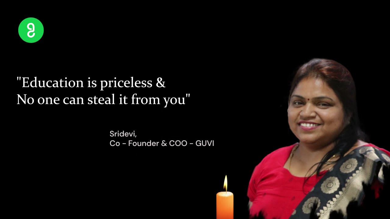 Tribute To Ms Sridevi Arun Prakash Co Founder Guvi By Team Guvi Youtube