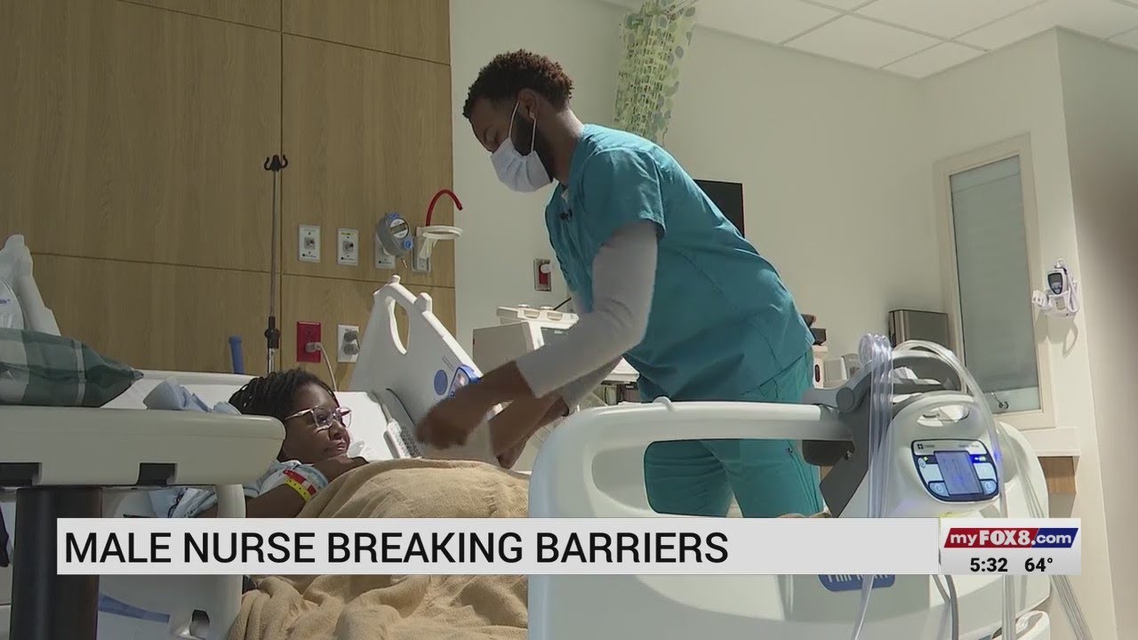Greensboro male nurse breaking barriers - YouTube