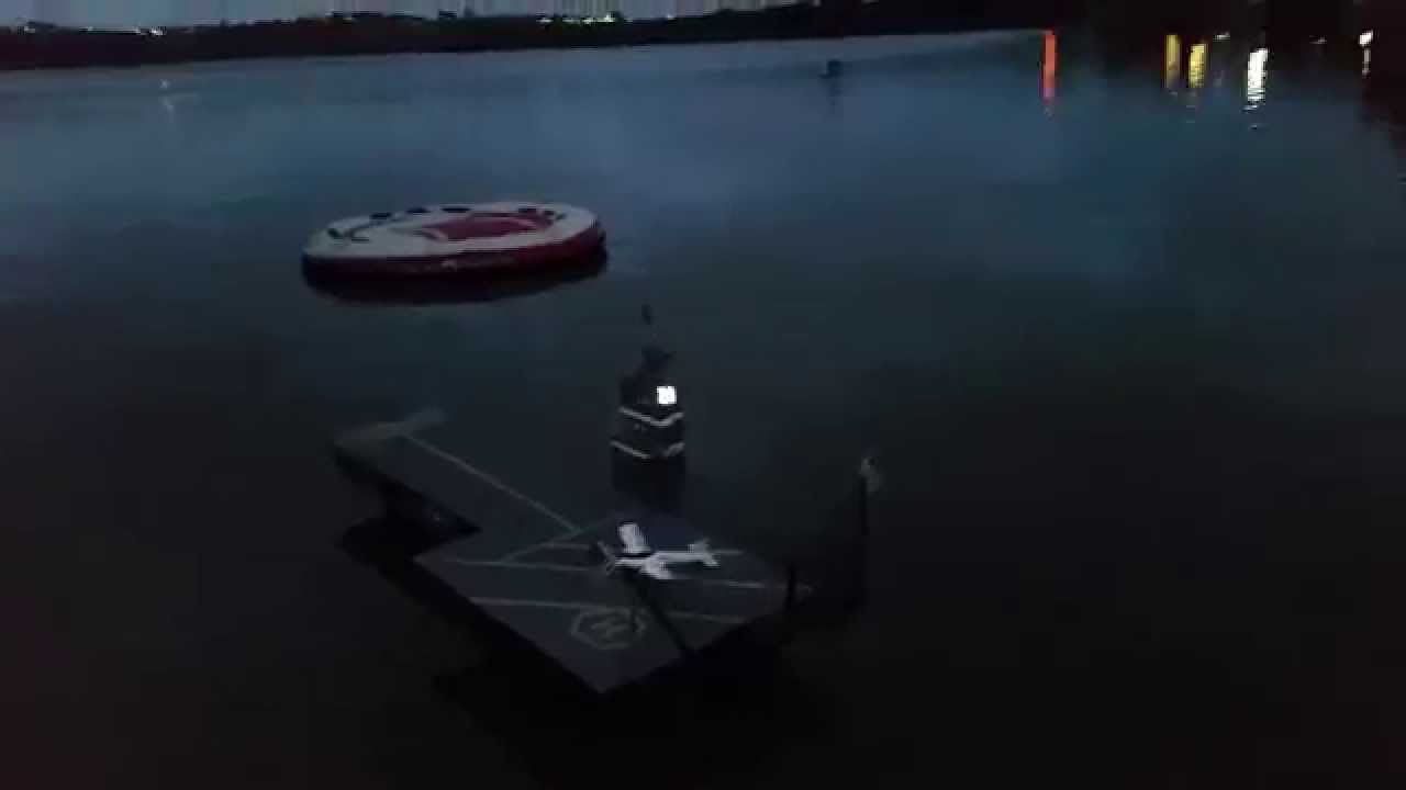 1st ever RC PLANE landing on RC AIRCRAFT CARRIER - YouTube