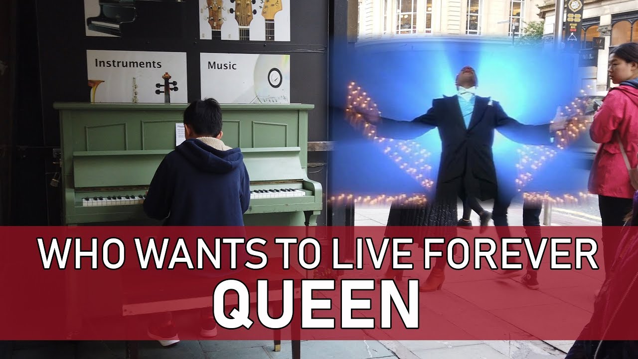 Queen Who Wants To Live Forever played on Public Street Piano Cole Lam ...