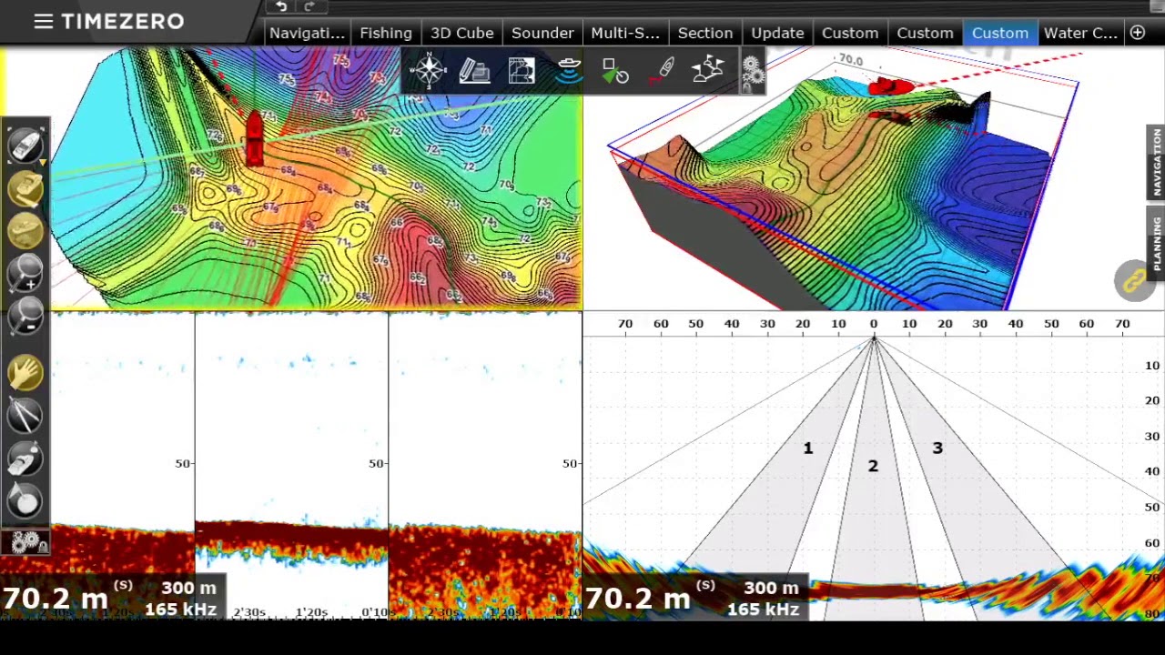 Multibeam sonar with Maxsea Pro - YouTube
