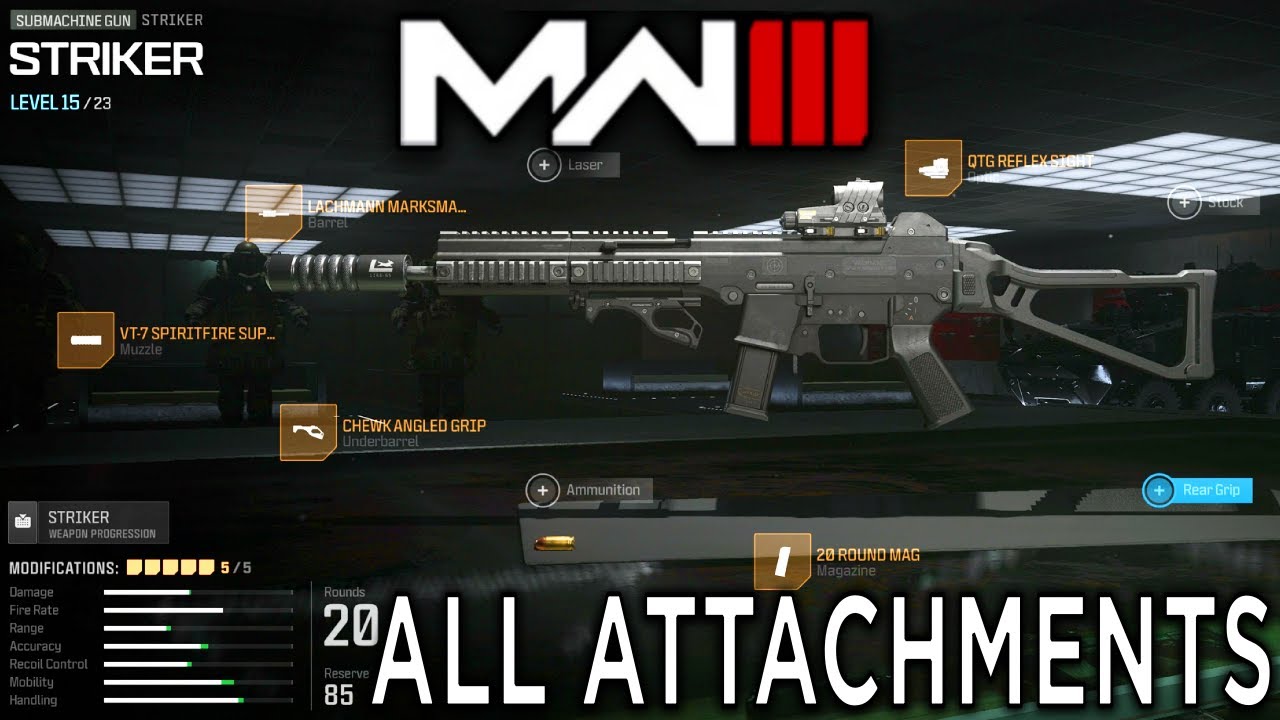 All Attachments of UMP45 (Striker) in Modern Warfare III OPEN BETA ...