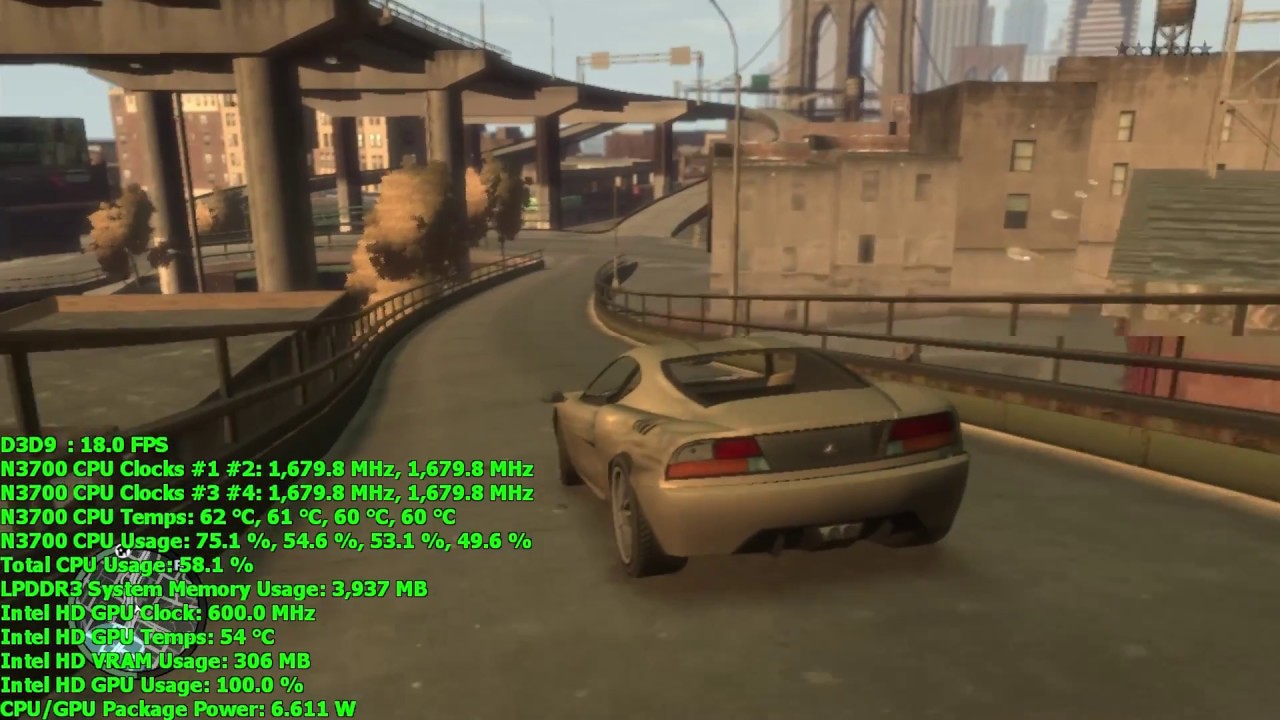 Braswell Pentium N3700 Gaming: GTA IV @ 720p - YouTube