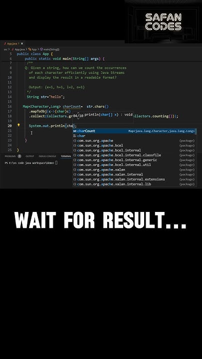"Count Character Occurrences in 20 Sec! ⏳ #Java #Coding #shorts #codeprep" - YouTube
