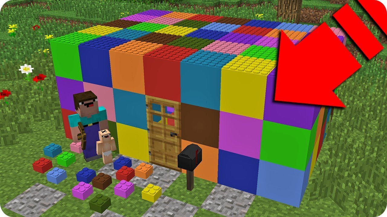 BEBÉ NOOB CONSTRUYE CASA DE LEGO TROLL EN MINECRAFT 😂 - YouTube