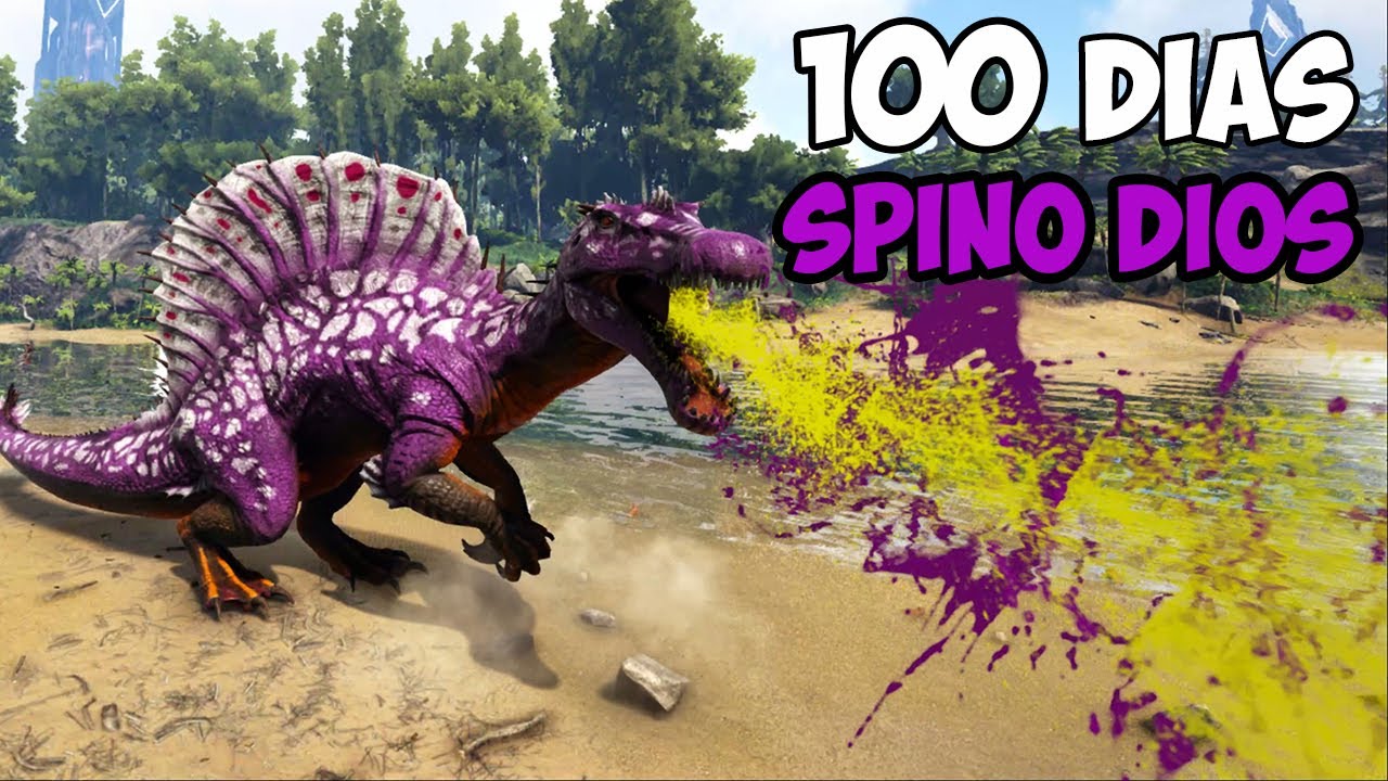 SOBREVIVÍ 100 DÍAS como ESPINOSAURIO DIOS en ARK y Evoluciono en ...