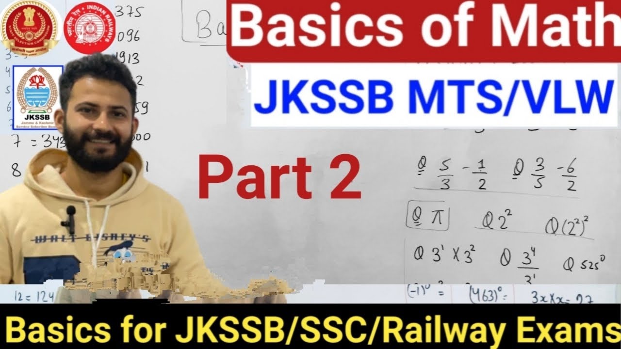 Basics of Math ~ Part 2 || For All Competitive Exams || JKSSB MTS/VLW ...