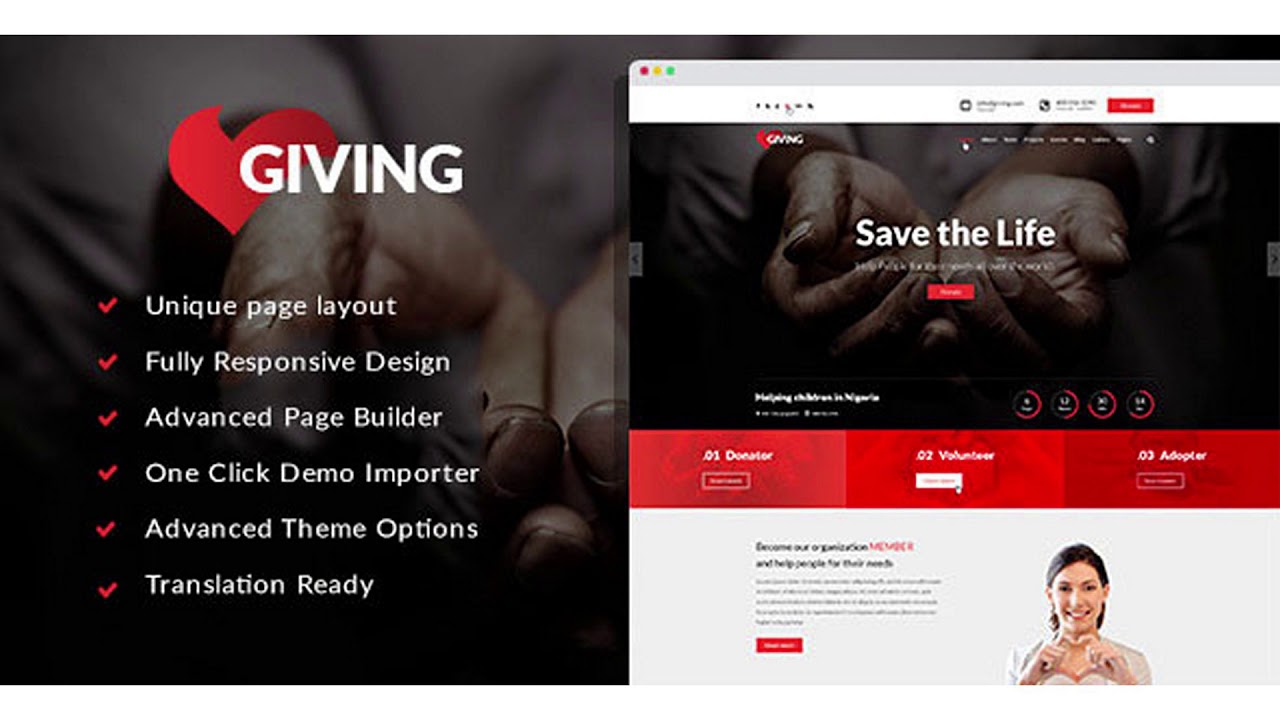 Giving - NGO/Charity/Fundraising WordPress Theme | Charity WordPress ...