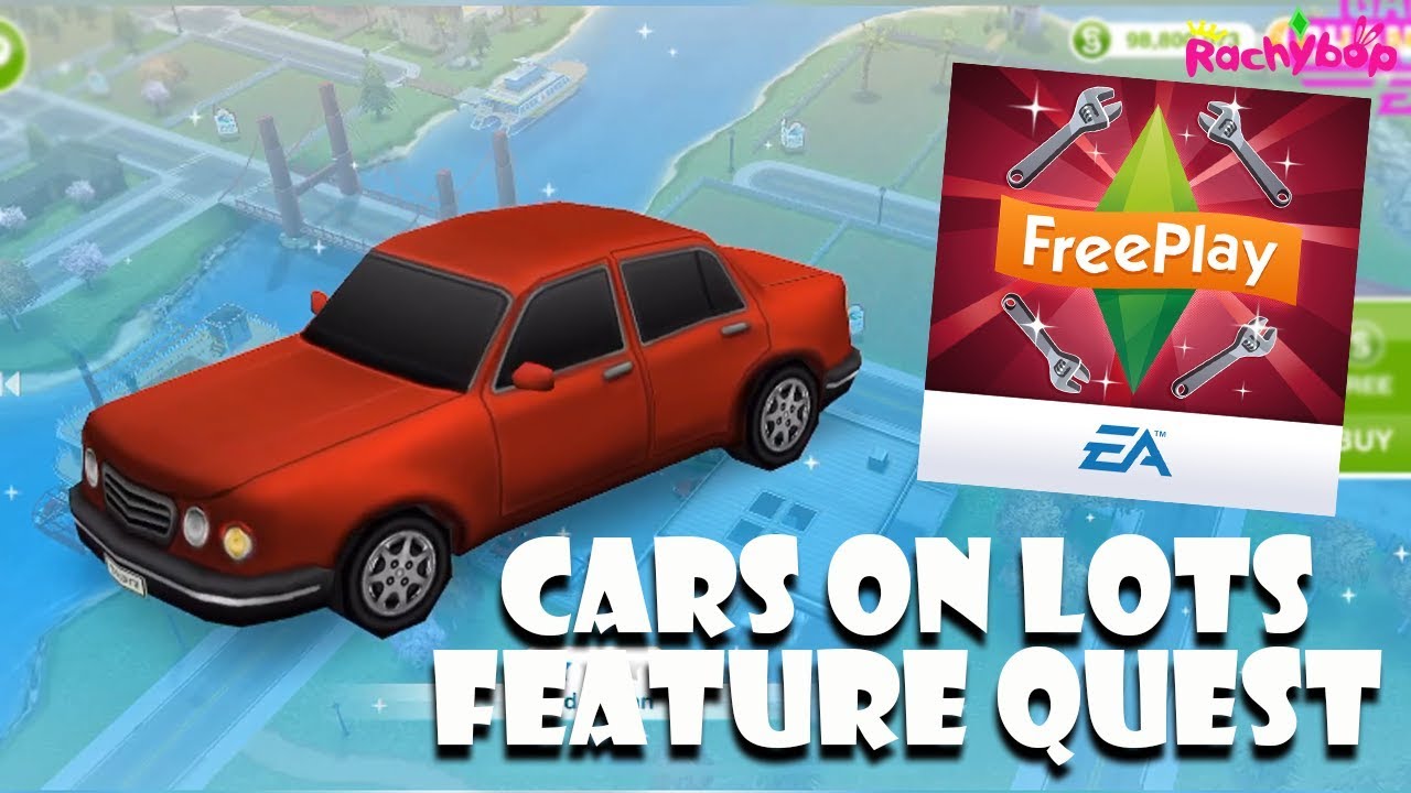 The Sims Freeplay Cars on lots feature quest Walkthrough! - YouTube