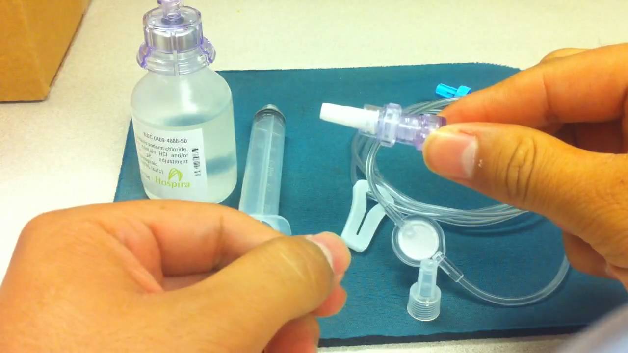 Q-Syte vial .10 ml for CADD extension set - YouTube