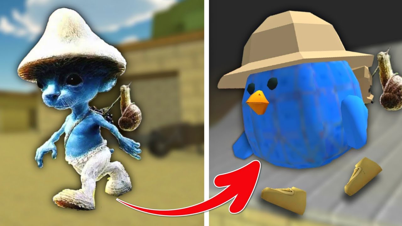 Smurf Cat To Smurf Chicken In Chicken Gun - YouTube