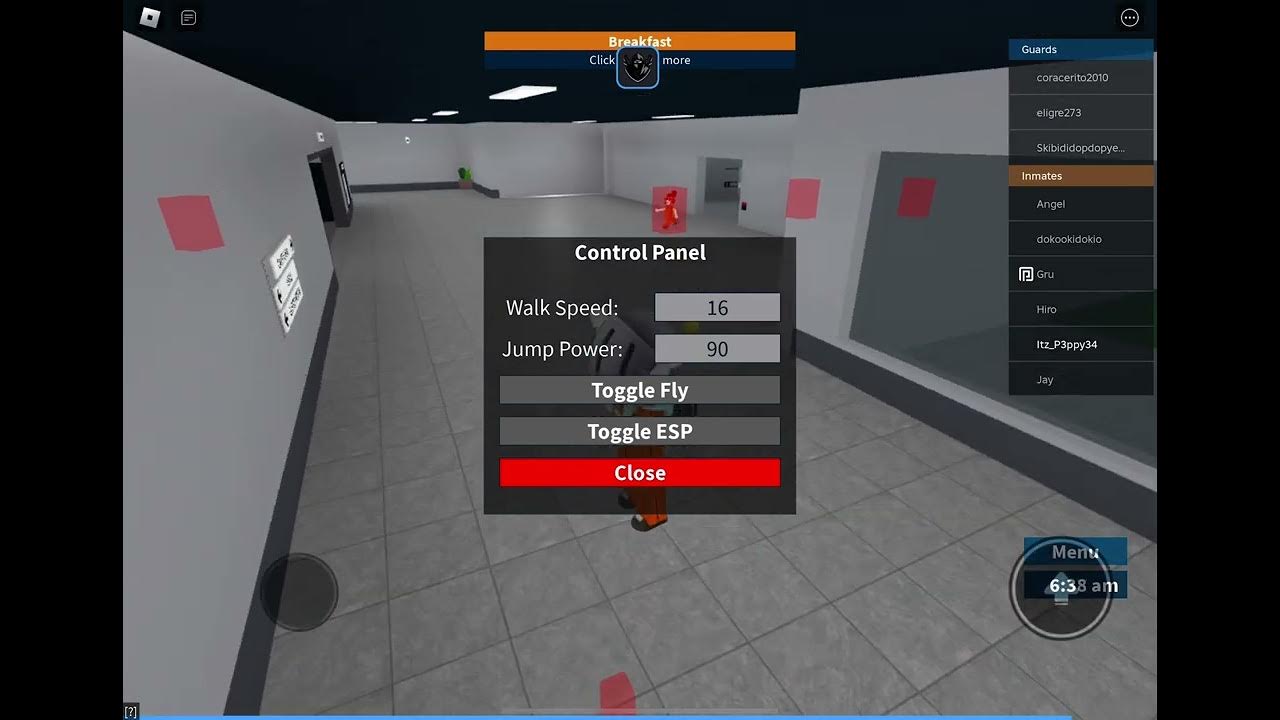 Roblox Script Showcase | Control Panel | Universal Script | Fly, Esp ...