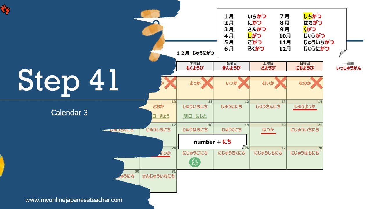 [Japanese Lesson 📚] Month and Date | What day is it today? - YouTube