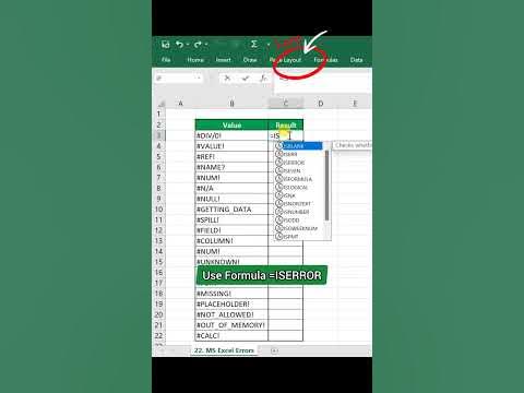 How to find Correct MS Excel Errors | Errors in MS Excel 🏻💯 #shorts #exceltips #exceltech - YouTube