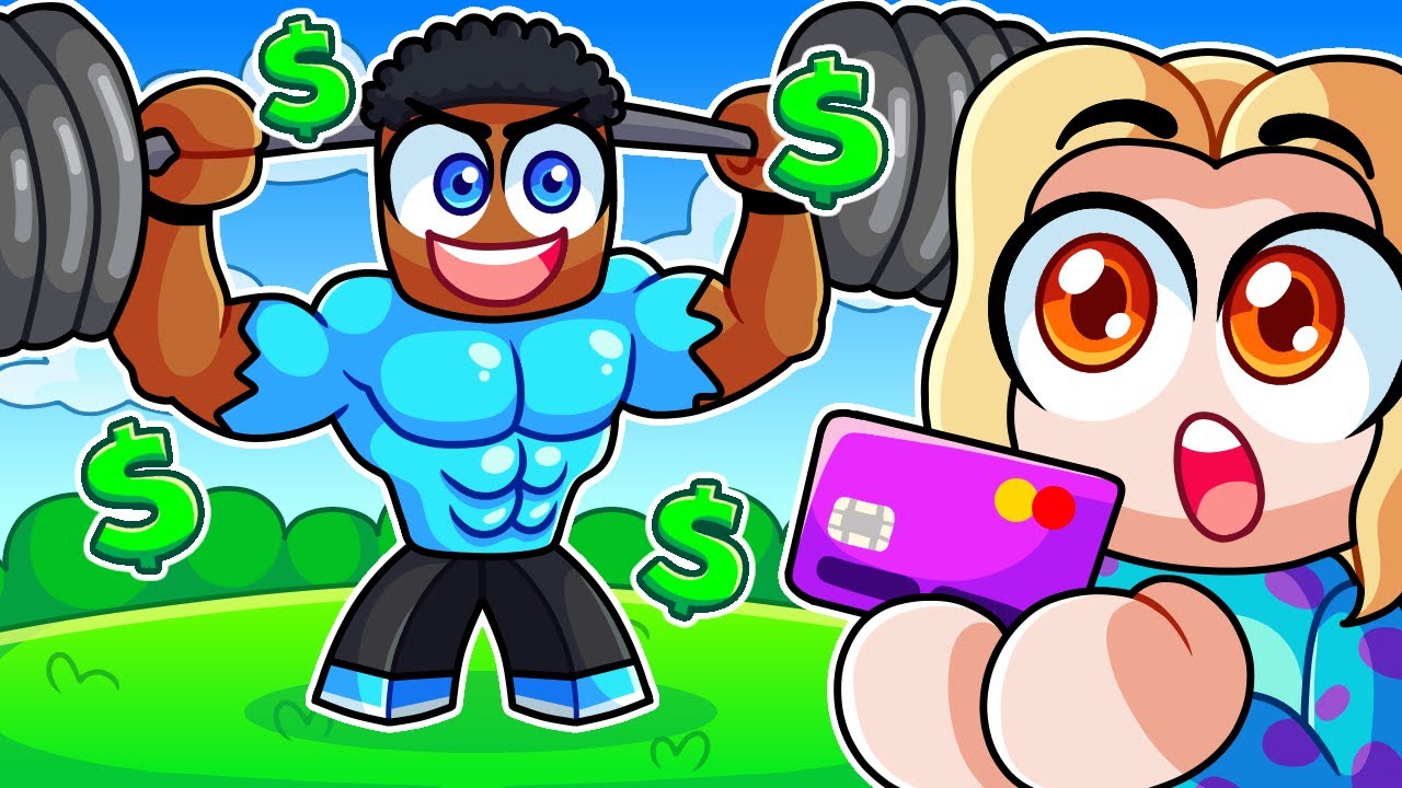 Gastei ROBUX INFINITO até ficar SUPER MUSCULOSO no Roblox - YouTube