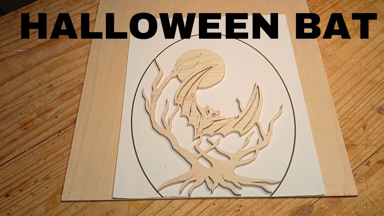 Scroll Saw Halloween Bat - YouTube