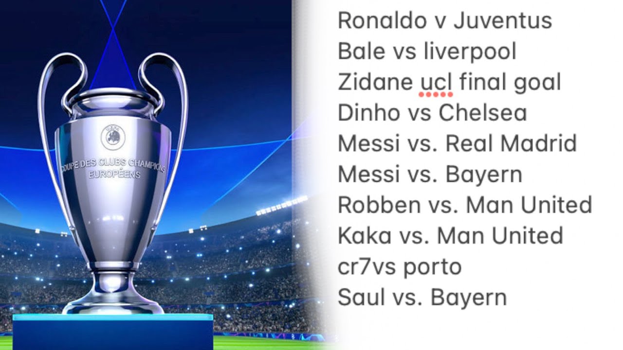UCL All Time Goals Official Shortlist! Official Top 10 List Decided ...
