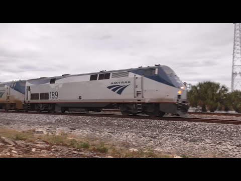 Tri-Rail Plus Amtrak 189 On Silver Star 91 At Boynton Canal 12-11-20 ...