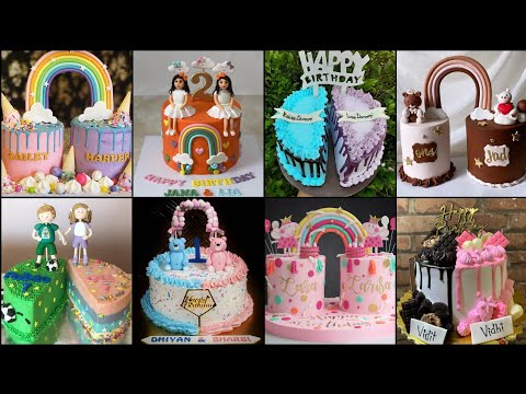 Twins Birthday Cake Designs/Best Cake Ideas For Twins Birthday/Lovely Birthday Cakes For Twins Baby