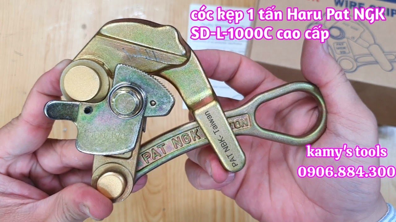 Cóc kẹp cáp cóc ngậm cáp 1 tấn SD-L-1000C 2.6mm-15mm Pat Ngk Haru chính ...