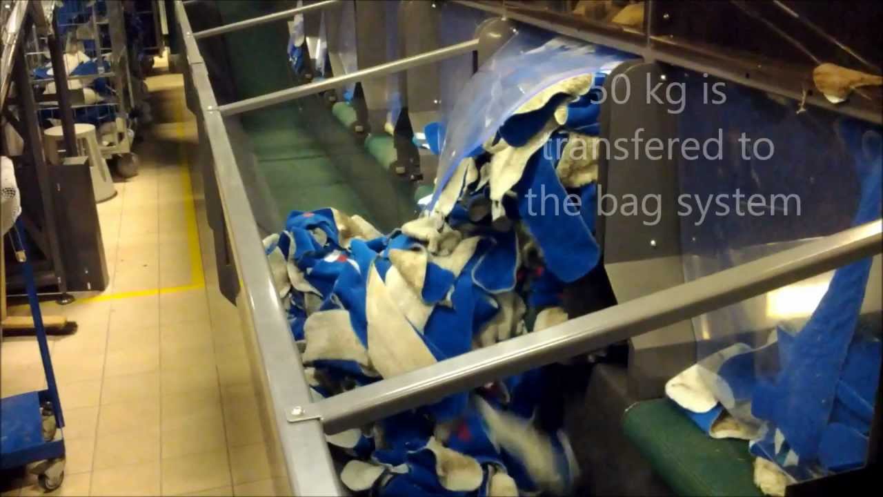 Inwatec soiled side sorting machine - YouTube