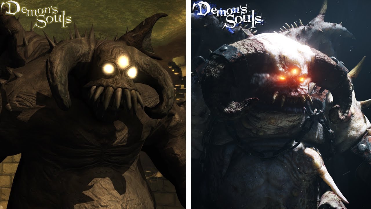 Demon s Souls Remake All Bosses Model Comparison Side By Side