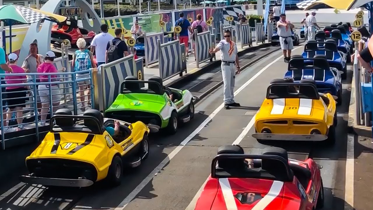 Tomorrowland Speedway at Walt Disney World - YouTube