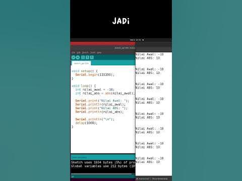 penggunaan fungsi abs di arduino #arduino - YouTube