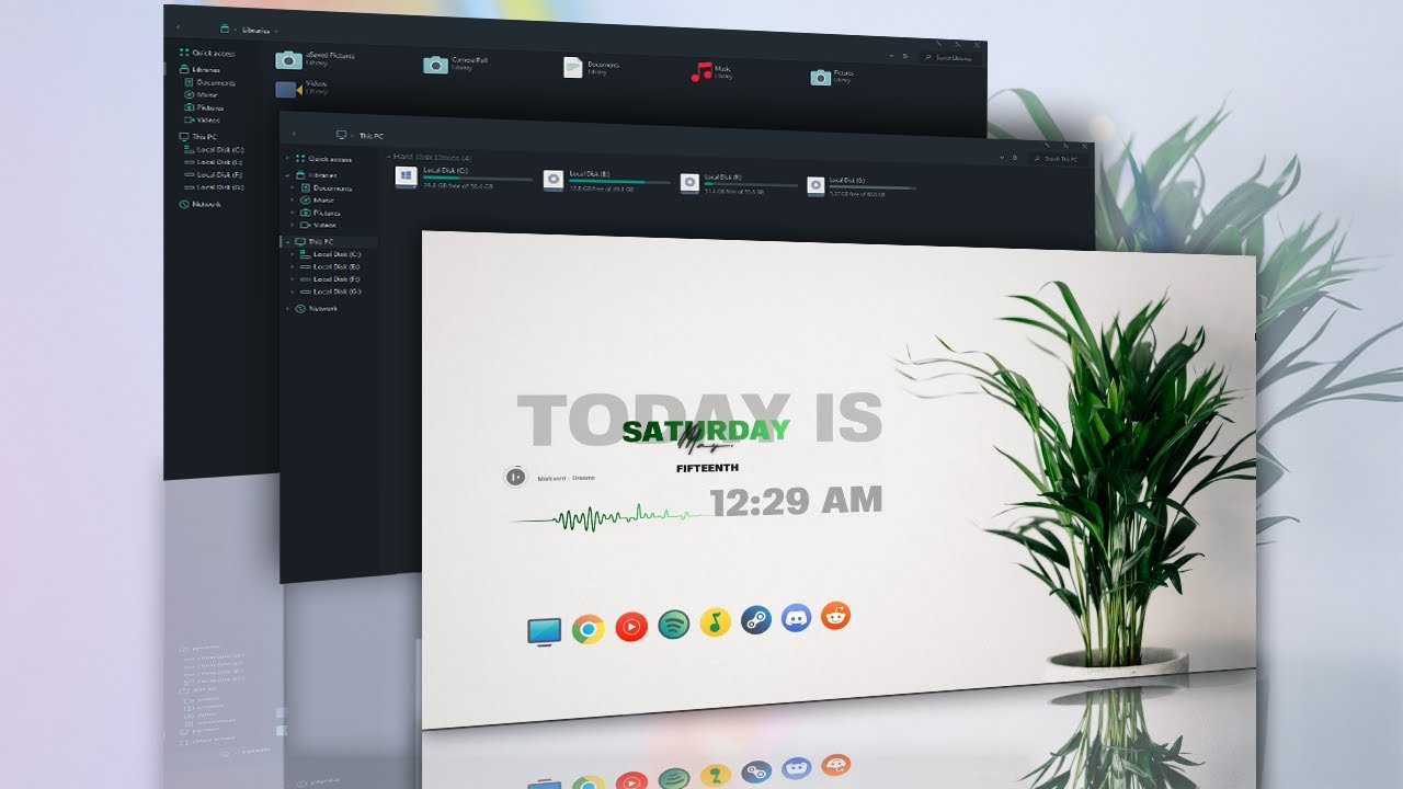 Windows 10 Minimalist Theme - YouTube