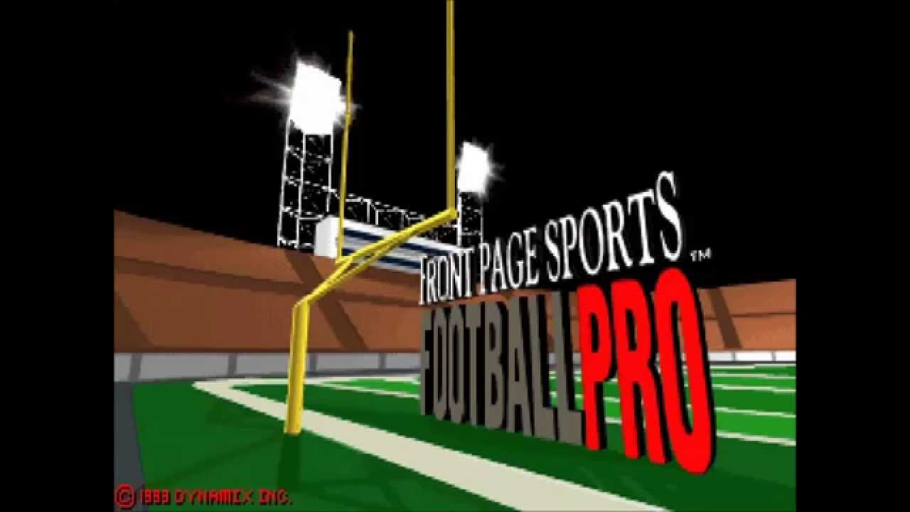 Front Page Sports Football Pro - Early Loop Demo - YouTube
