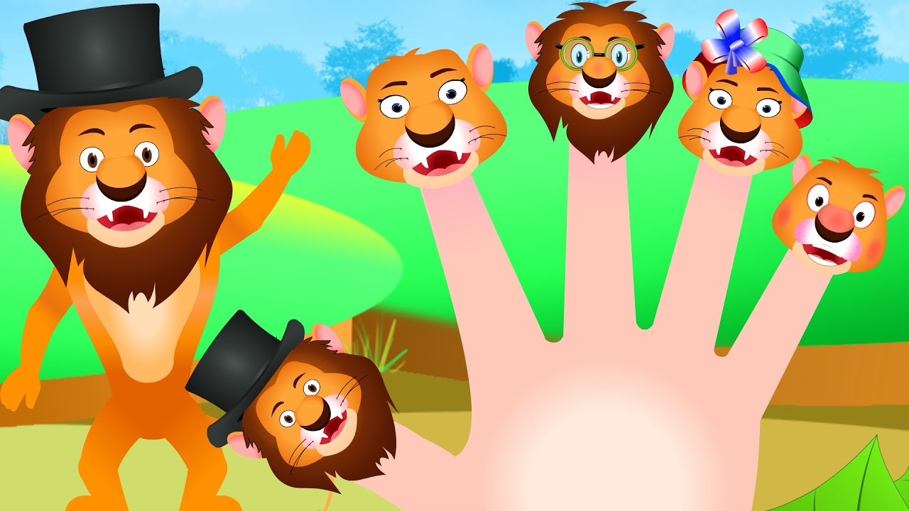 The Lion Finger Family | Finger Family Song | Nursery Rhyme for ...