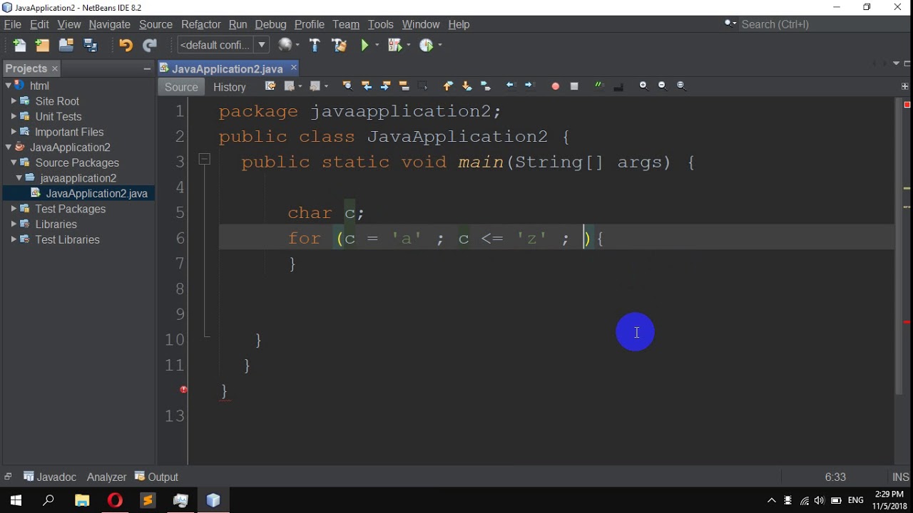 How To Display Characters From A To Z Using Using For Loop In Java Youtube 8013