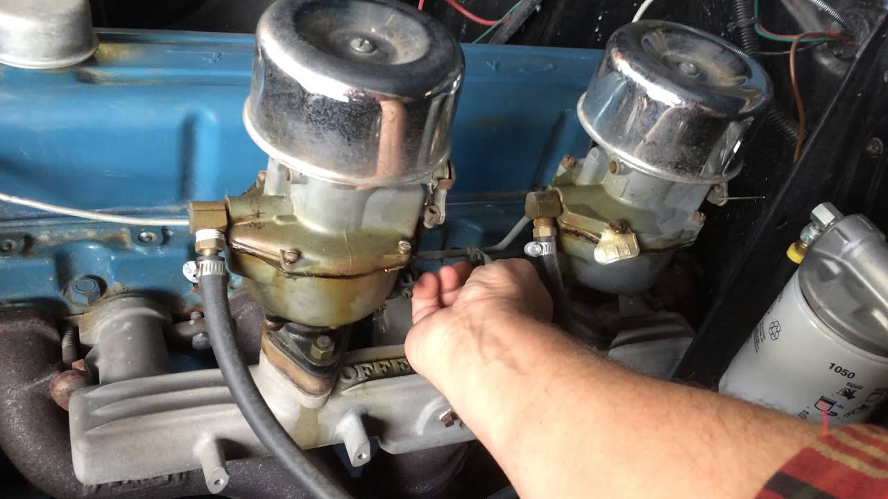 Dad's 1951 Chevy with rebuilt '56 235 straight six - YouTube