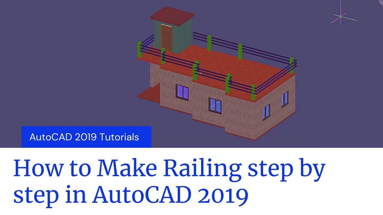 How to make Railing in AutoCAD 2019 Step by step | Railing Design ...
