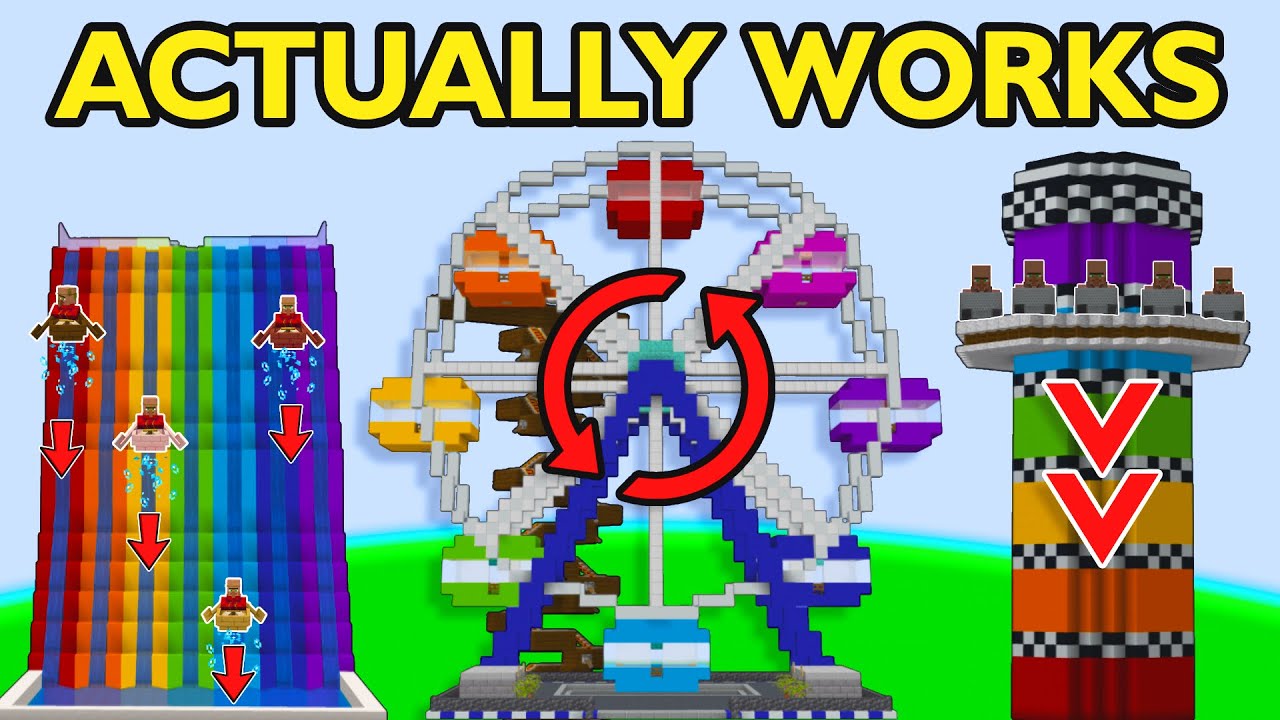 I Built a Fully Working AMUSEMENT PARK in Minecraft! (No Mods ...