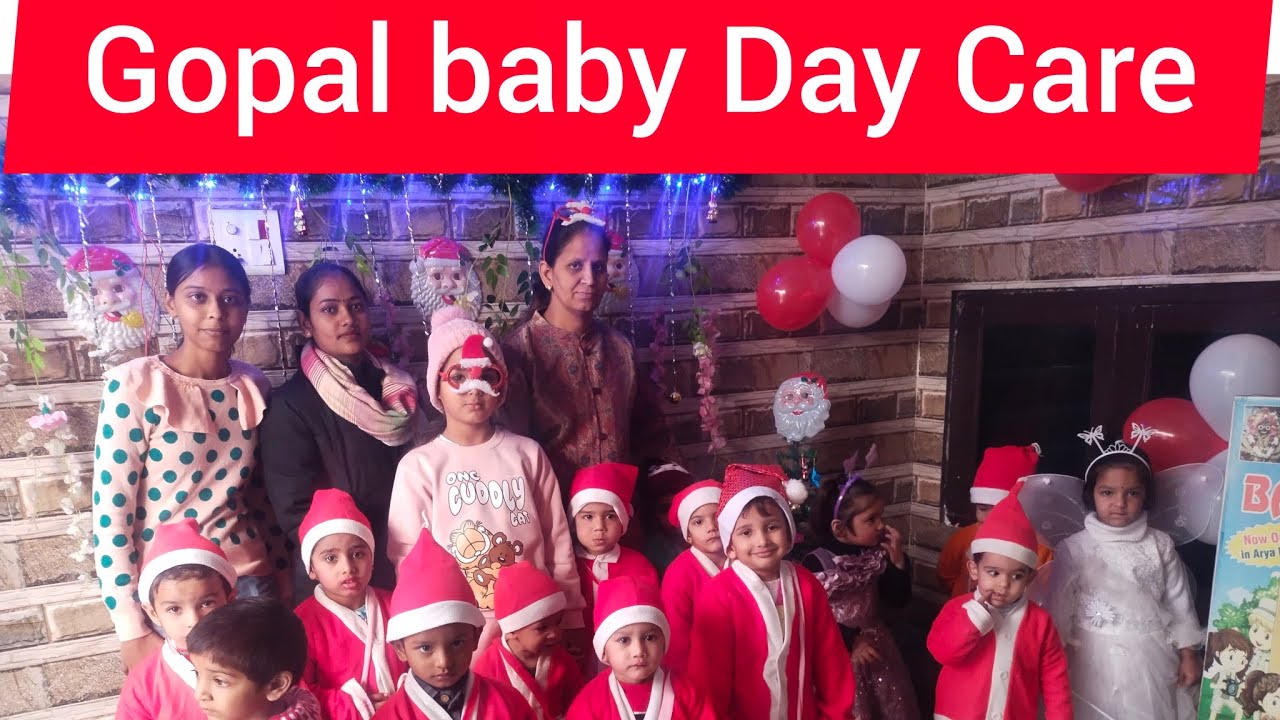 Gopal baby day care principal Pawan with staff and children - YouTube